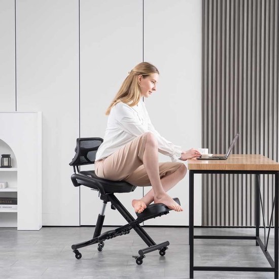 Kniekruk met rugsteun - Ergonomische stoel - Zitcomfort verbeteren ...