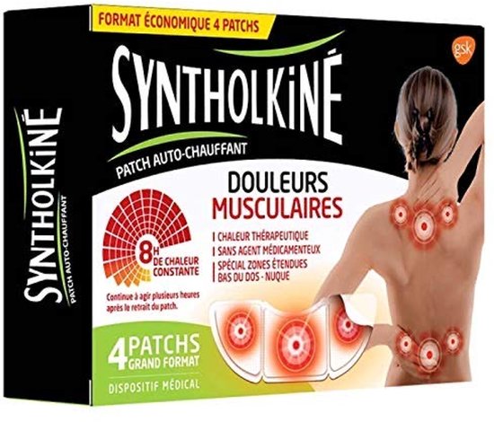 Syntholkine Verwarmingspleisters Uitgebreide zones Dozen met 4 pleisters van SyntholKin | bol