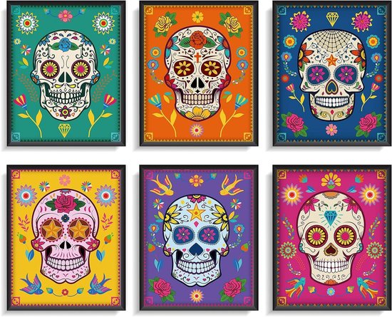 Wanddecoraties - Suikerschedel Posterdecoratie - Dag van de Doden ...