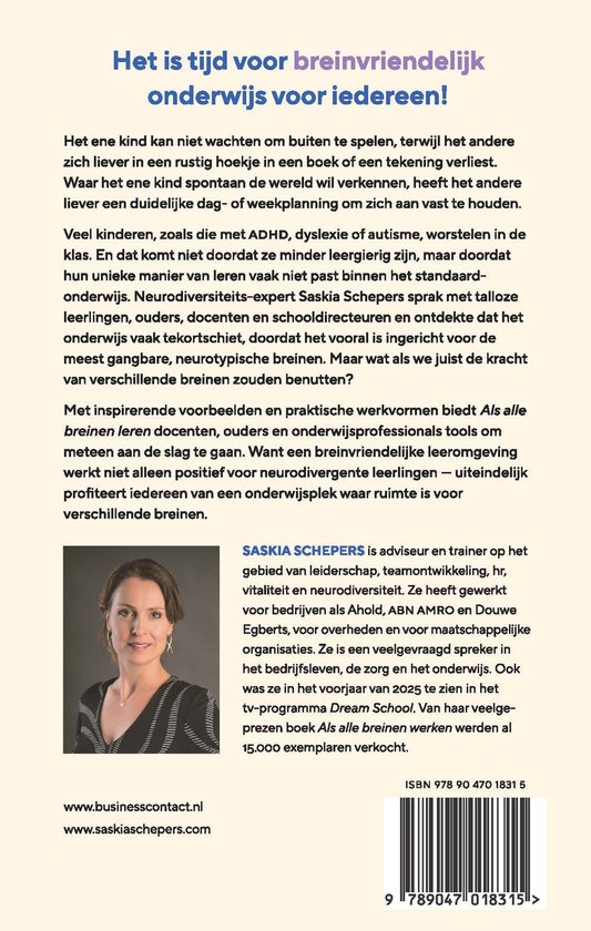 Als alle breinen leren, Saskia Schepers | 9789047018315 | Boeken | bol