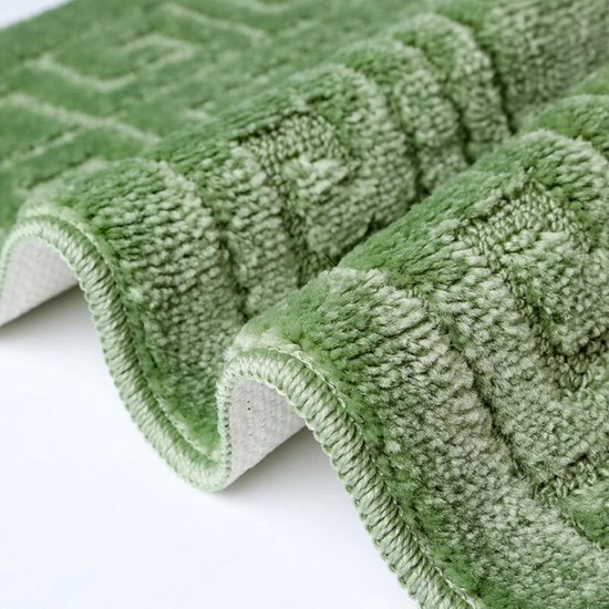 - Set van 2 anti-slip badmatten in Griekse stijl - Groen - Inclusief 1 ...