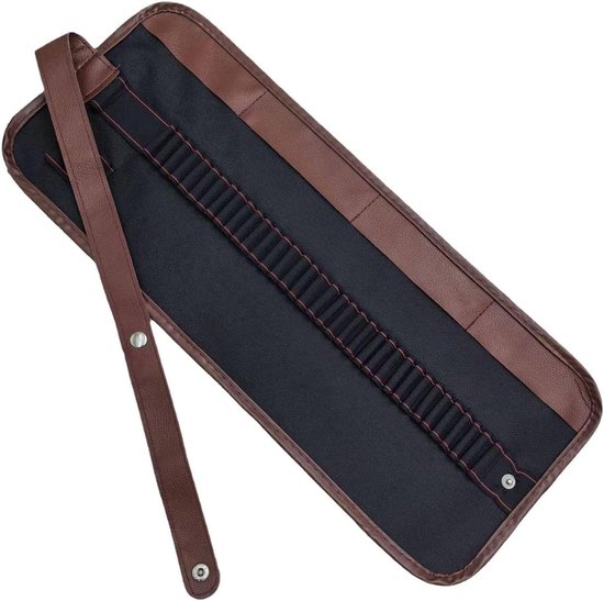 Canvas etui met 72 gaten - Grote inhoud - Draagbaar - Voor het opbergen ...