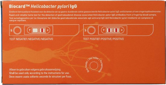 Biocard Helicobacter Pylori IgG Zelftest 1ST | bol