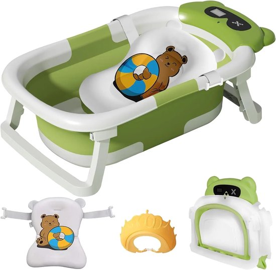 Baby Badje met Standaard - Inklapbaar Bad - Zitbad - Bath Bucket | bol