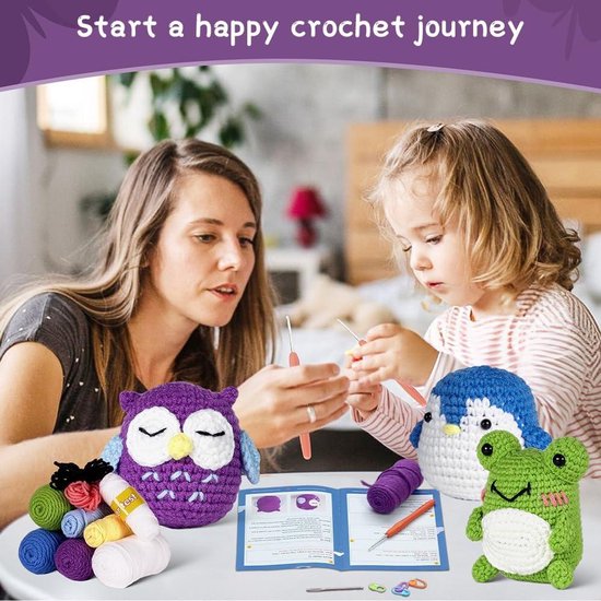 Haakset voor beginners met video-tutorial voor kinderen en volwassenen ...