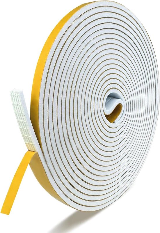 Tochtstrip 12mm X 3mm X 5 Meter Zelfklevende Schuimdeurisolatiestroop ...