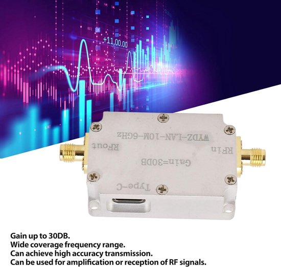 RF-breedbandversterker Versterkermodule met Hoge Versterking en Lage Ruis, 10M-6Ghz | bol