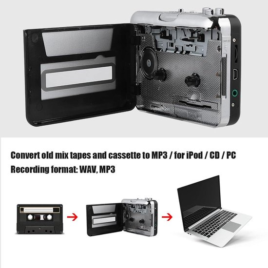 Digital Audio Music Player Tape To PC Cassette Recorder Cassette Deck ...
