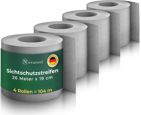 Novatool PREMIUM PP 104m rol privacy strips voor dubbelstaafmat hekwerk ...