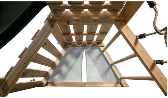Houten speeltoestel SwingKing Charlie groene 1.2m glijbaan | bol