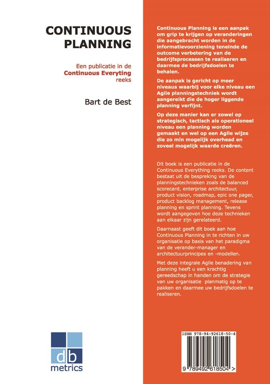 Continuous Everything - Continuous Planning | 9789492618504 | Bart de Best | Boeken | bol