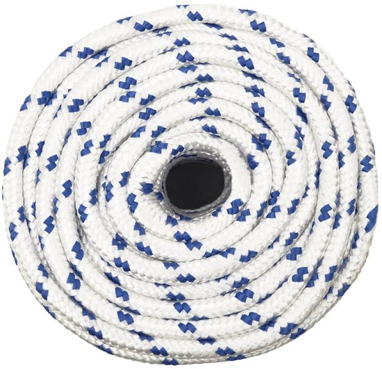vidaXL Boot touw 14 mm 25 m polypropyleen wit - Scheepstouw ...