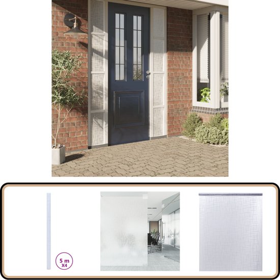 vidaXL Raamfolies 4 st mat sterrenpatroon PVC Privacy Raamfolie ...