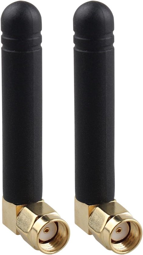 2 Stuks Mini WLAN-antenne 2.4GHz 5GHz 5.8GHz 3dBi MIMO-antenne met Rechthoekige RP-SMA... | bol