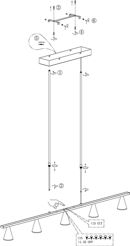 Steinhauer - hanglamp - Vortex - zwart - metaal - design lamp - LED ...