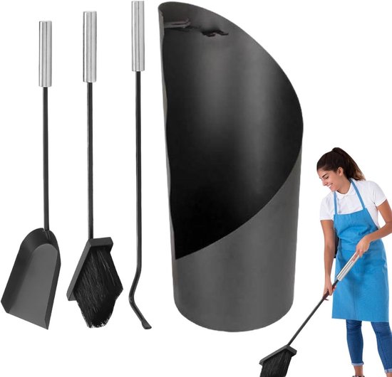 Modern Fireplace Set 4-Piece Cutlery Tools for Fireplaces | bol