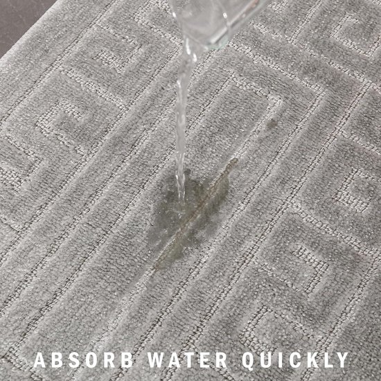 - Set van 2 Griekse stijl anti-slip badmatten - grijs, inclusief 1 ...