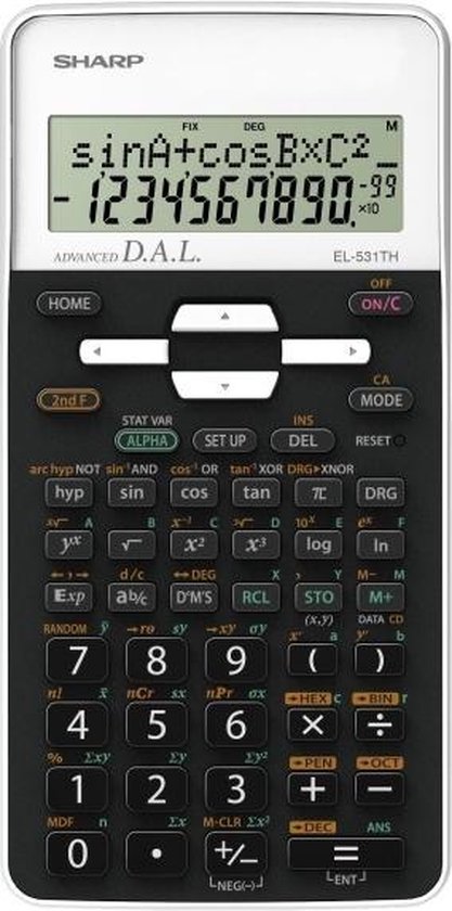 Sharp EL-531TH calculator Pocket Wetenschappelijke rekenmachine Zwart ...