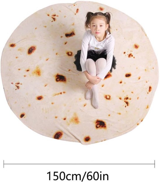 Ronde Tortilla Deken – Zacht Flanel voor Picknick en Strand ...