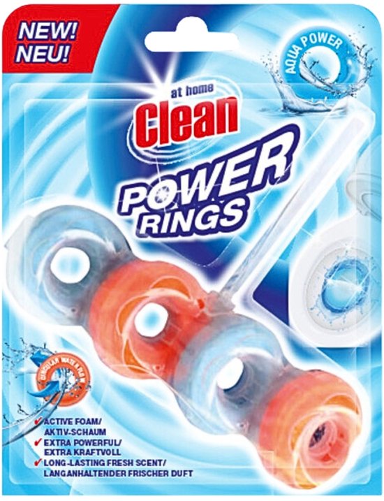At Home - Clean - Toiletblok - Power Rings - Aqua Power - Extra Sterk ...