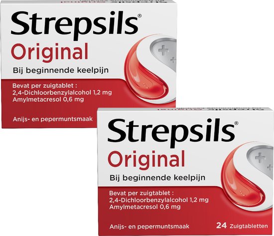 Strepsils Original - 2 x 24 Zuigtabletten - Keelverzorging | bol