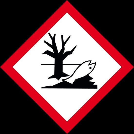 GHS09 milieugevaarlijke stoffen bord - kunststof 100 x 100 mm | bol