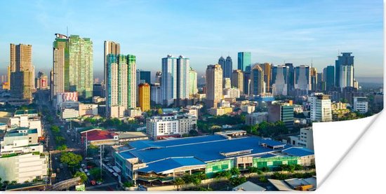 Skyline of Manila in the Philippines Poster 150x75 cm - Tirage photo ...