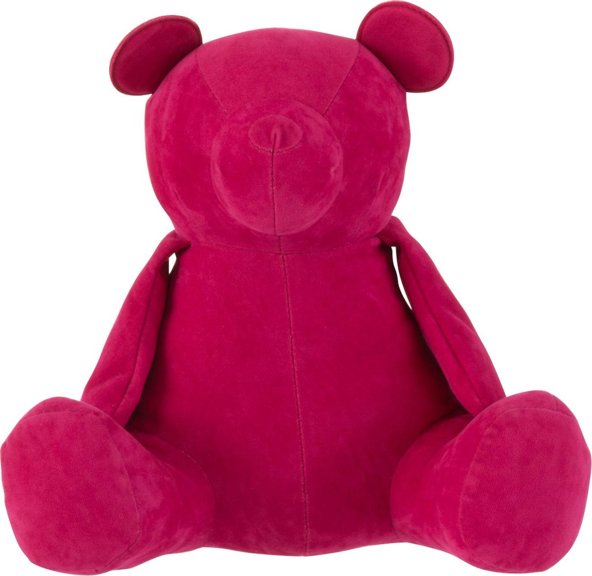 J-Line | Deurstopper Dier Beer | Fluweel Roze | 23 cm hoog | bol.com