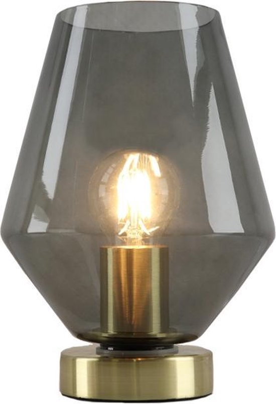 Olucia Maury - Design Tafellamp - Glas/Metaal - Goud;Grijs | bol.com