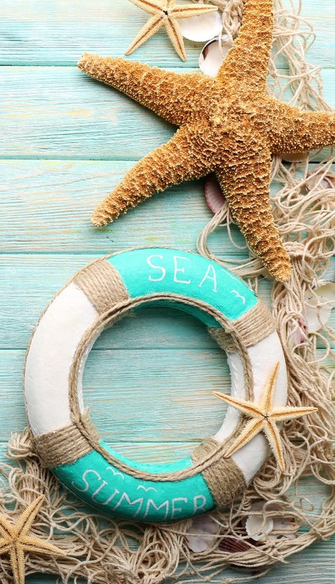 Good Morning Strandlaken "maritiem" - Aqua - (100x180 cm) - Microfiber ...