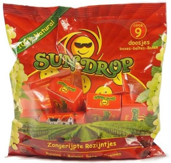 Rozijnen snoepdoosjes Sundrop - Zak 126 gram | Snoep rozijnen | bol