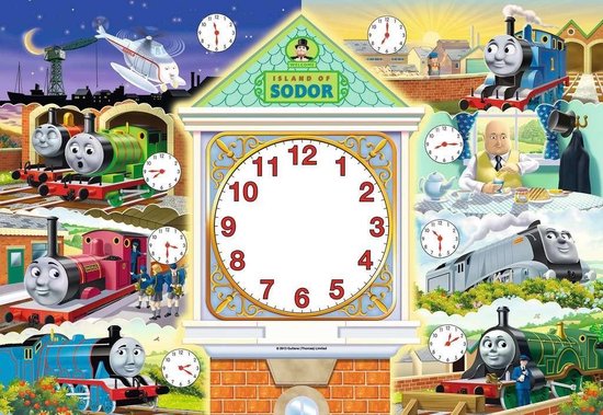 Thomas the Tank Engine - Right on Time (60 PC Puzzle with Movable Clock ...