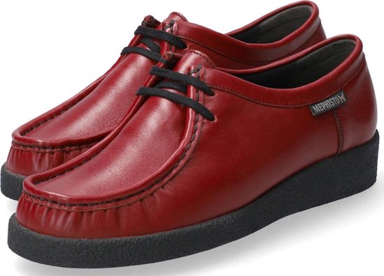 Mephisto Christy - dames veterschoen - rood - maat 35.5 (EU) 3 (UK) | bol