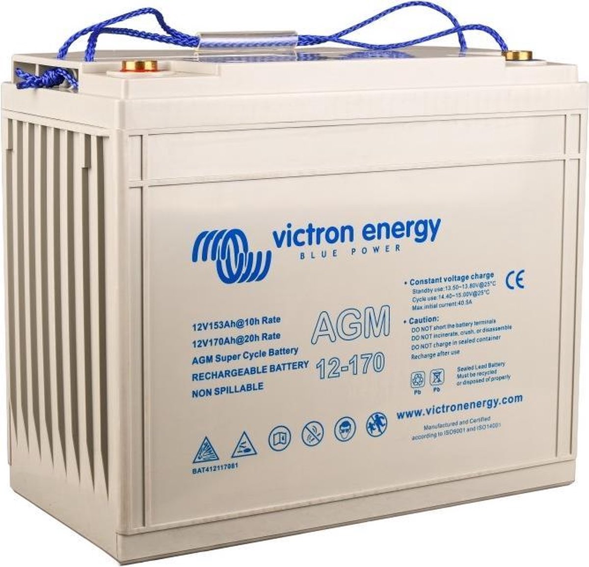 Victron accu AGM Super cycle 12V/170Ah (M8) | bol.com