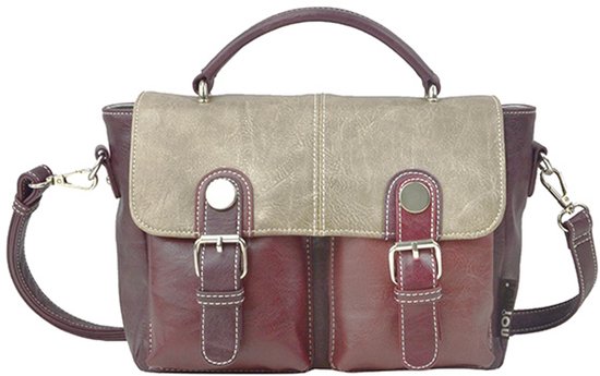 'Sammy' - Handtas - Schoudertas - Rood / Beige - Patchwork - Dames ...