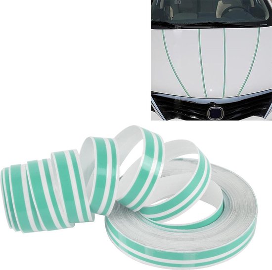12 mm Ã— 9,8 m auto zelfklevende decoratieve streep tape lijn (groen ...