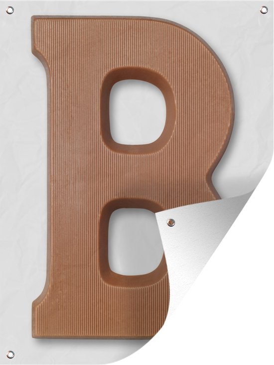 Tuinschilderij Chocolade letter B - 60x80 cm - Tuinposter - Tuindoek ...