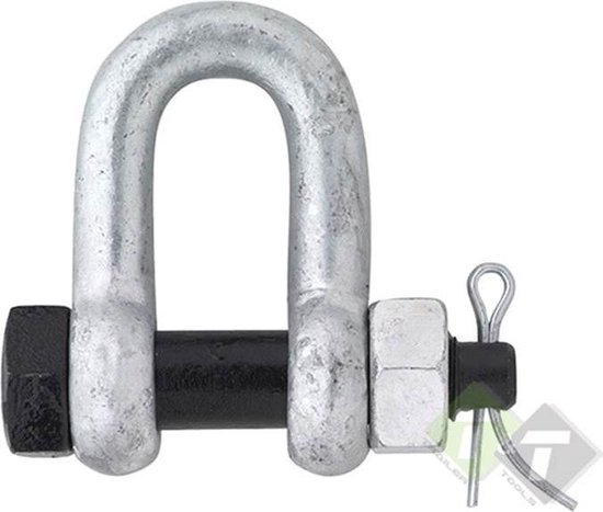 D-sluiting met moerbout en splitpen, 1,5 Ton, Zwaar uitgevoerd, 13 mm ...