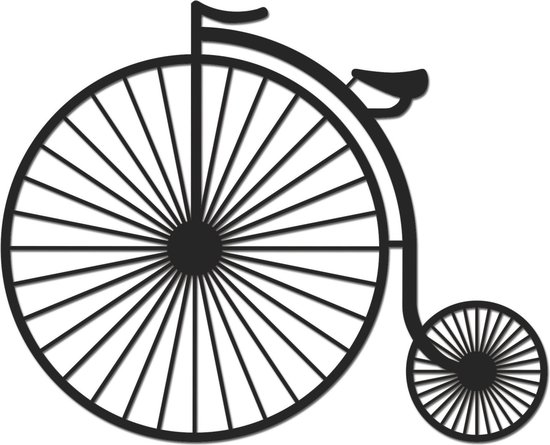 Hout-Kado - Fiets - Large - Zwart - Geometrische dieren en vormen ...