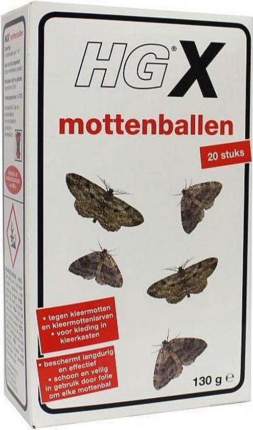 HGX mottenballen - 130 gr - effectieve bestrijdingsmiddel | bol