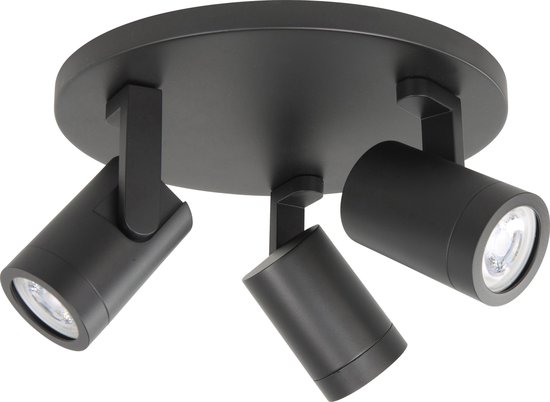 HighLight spot Halo spot 3 lichts rond - zwart | bol