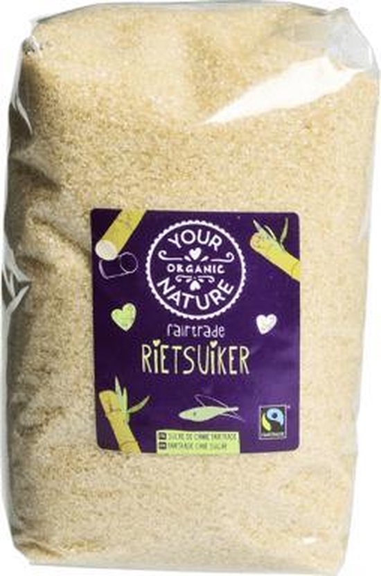 Rietsuiker Fairtrade Your Organic Nature - Zak 1000 gram - Biologisch ...