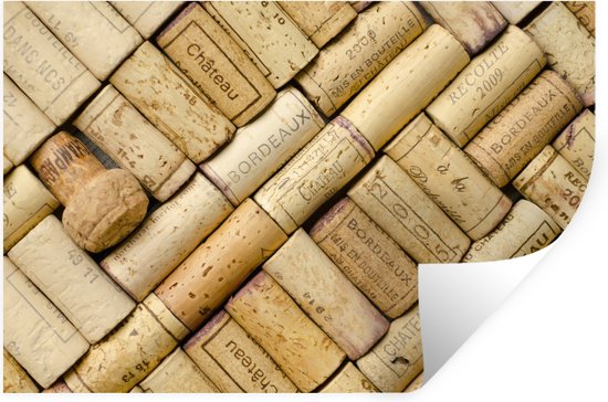 Muurstickers - Sticker Folie - Netjes neergelegde kurken - 60x40 cm ...