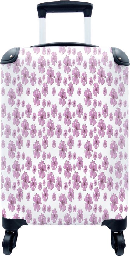 Valise - Fleurs - Violet - Collage - 35x55x20 cm - Bagage à Bagage à ...