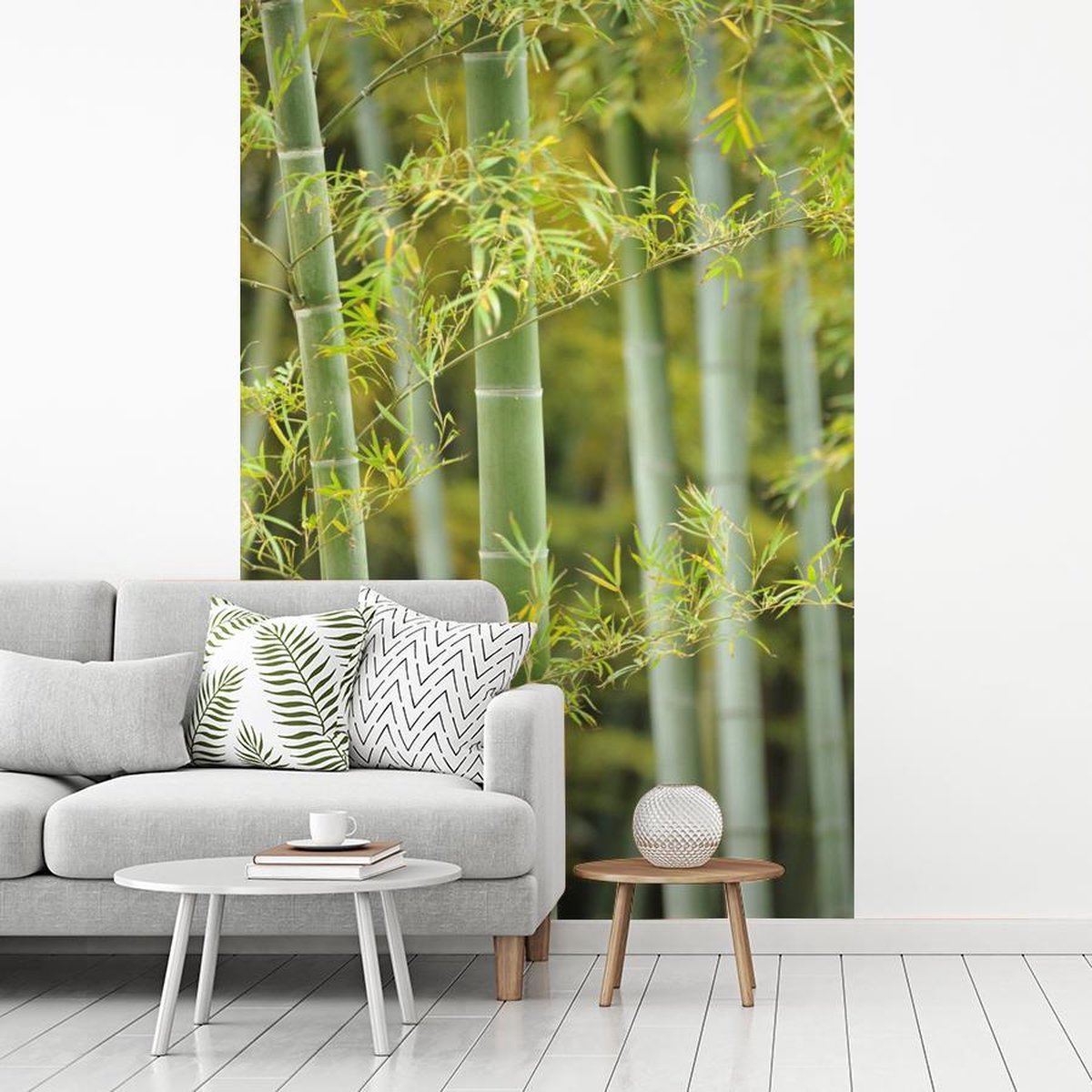 Behang - Fotobehang Bamboe in bloei - Breedte 195 cm x hoogte 300 cm ...