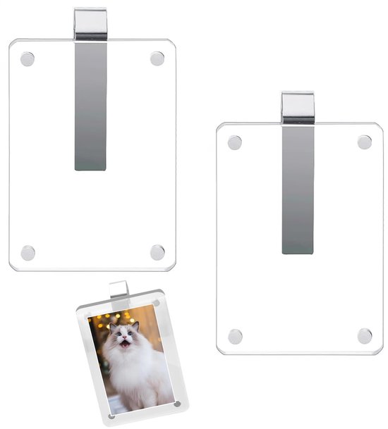 SIXHAOBU 2 stuks auto fotolijst fotohouder clip magnetische ...