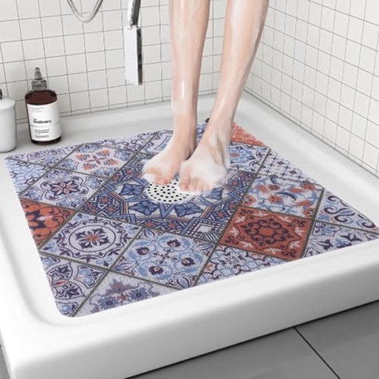 Antislip Douchemat PVC voor Binnendouche met Afvoergat | bol