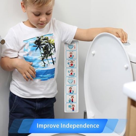 Step by step potty chart for children, toilet training visual schemes ...