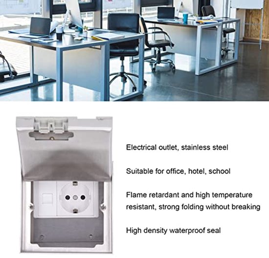 Floor Box Kit, 16A AC250V Stainless Steel Floor Sockets Recessed Floor ...
