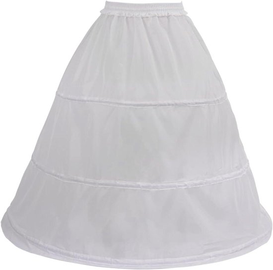 Premium Onderrok Katoen - Lang - Vintage - Bruidsjurk - Hoepelrok - 3 ...